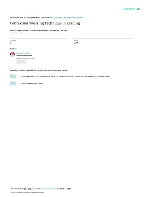 Outline Pdf Reading Comprehension Cognitive Psychology