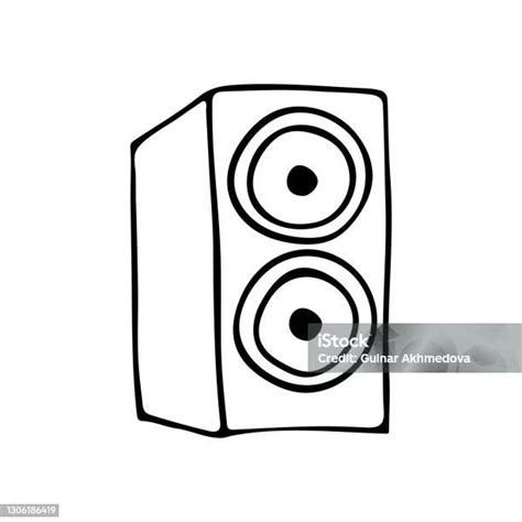 낙서 스피커 아이콘 벡터의 손으로 그린 스피커 아이콘입니다 스피커 일러스트레이션 벡터의 낙서 라우드 스피커 아이콘 스테레오에 대한 스톡 벡터 아트 및 기타 이미지 Istock