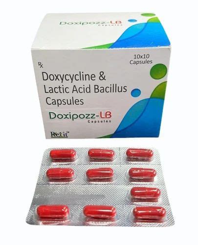 Doxycycline 100mg Lactobacillus 60million Spores Packaging Size