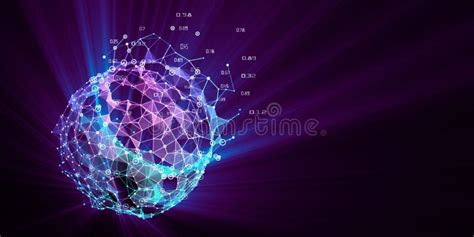 big data abstract visualization spherical algorithm analysis data with