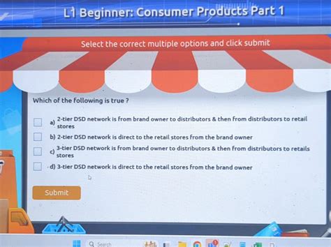 L1 Beginner Consumer Products Part 1 Select StudyX