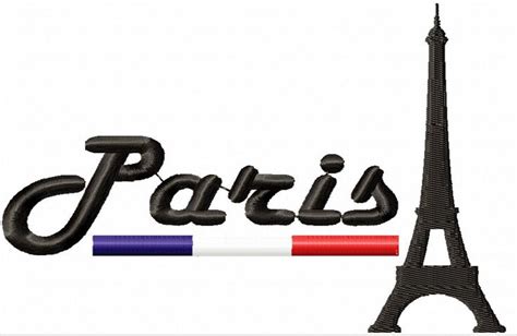 Paris Embroidery Design Eiffel Tower Machine Embroidery Designs
