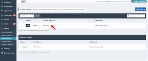 Guide 6 How To Edit Main Menu And Dropdown Links Brilliant Directories Documentation Bd Support