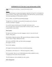 Practical 9 Docx EXPERIMENT NO 9 Data Types Loops And Subroutines In