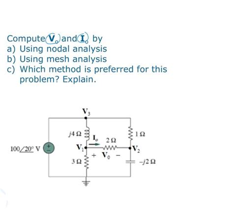 Solved Compute V And I By A Using Nodal Analysis B Using
