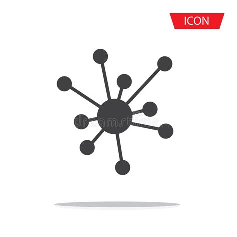 Hub Network Connection Icon Vector Isolated On Background Stock Vector