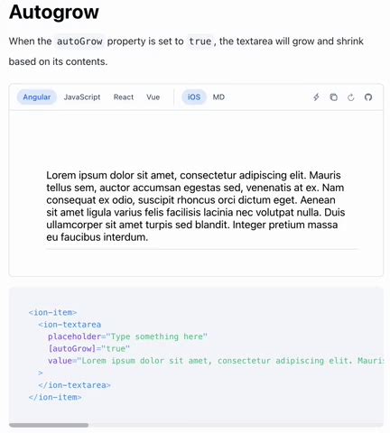 Bug Autogrow On Ion Textarea Breaks Content Issue Ionic Team