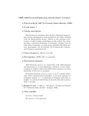 Stochastic Calculus Pdf ORIE Financial Engineering With Stochastic Calculus I Posted On