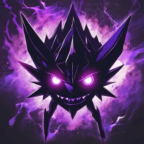 Um Monstro Roxo Com Olhos Brilhantes E Um Fundo Roxo Com Olhos Roxos
