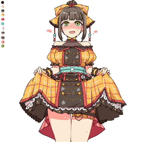 Rule 34 Bangs Bare Shoulders Black Hair Blunt Bangs Bow Breasts