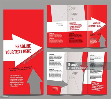 Brochure Design Template Vector Trifold向量圖形及更多2015年圖片 2015年 三摺小冊子
