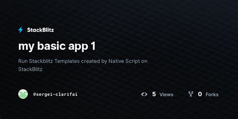 My Basic App Stackblitz