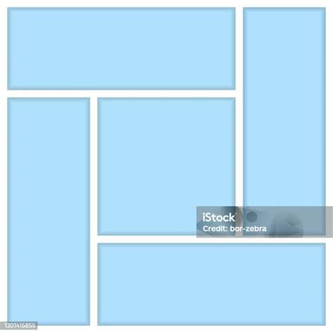 範本拼貼 5 幀照片部分向量圖形及更多5號圖片 5號 方形 正方形 Istock
