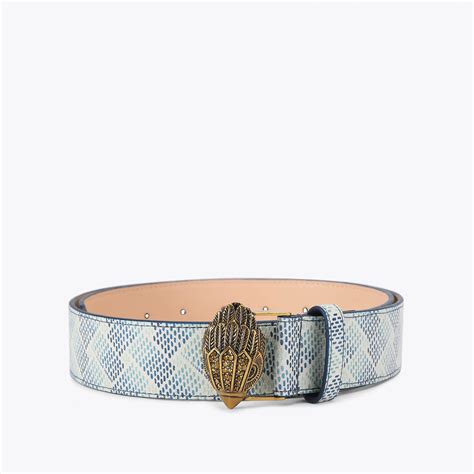 Kensington 38 Belt Blue Canvas Weave Belt By Kurt Geiger London