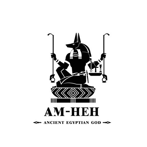 Silhouette Of The Iconic Ancient Egyptian God Am Heh Middle Eastern
