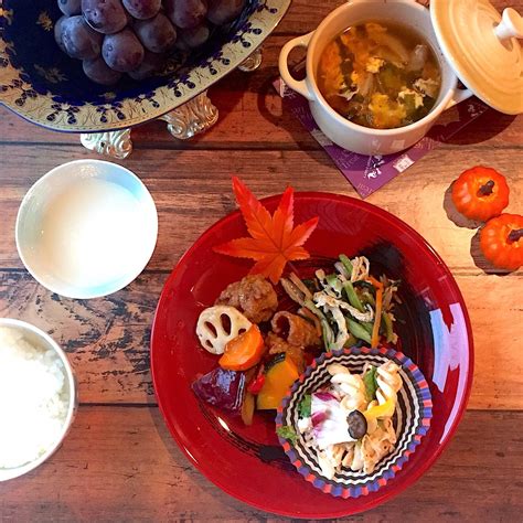朝食 ハロウィン盛り付け 1008 Colordining カラーダイニング 今日の献立投稿サイト