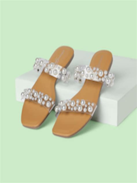 Buy Forever Glam By Pantaloons Women Embellished Open Toe Flats Flats