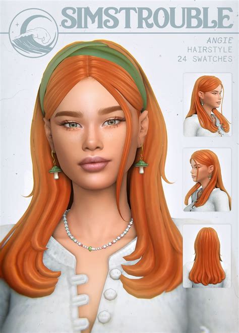 Angie By Simstrouble Simstrouble Sims Hair Sims 4 Mods Clothes