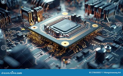 System Digitization Processor Ai Generated Image Stock Image Image Of Card Silicon 278650057