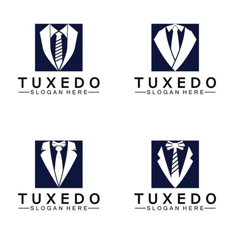 Premium Vector Tuxedo Logo Template Vector Icon Illustration Design