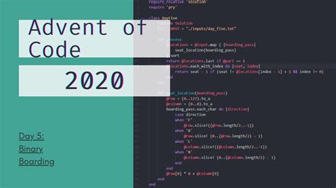 ⭐advent Of Code Day 5 ⭐ Binary Boarding Youtube