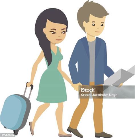 공항에서 수화물을 가진 커플 벡터 일러스트 레이 션 공항에 대한 스톡 벡터 아트 및 기타 이미지 공항 기업 재무와 산업