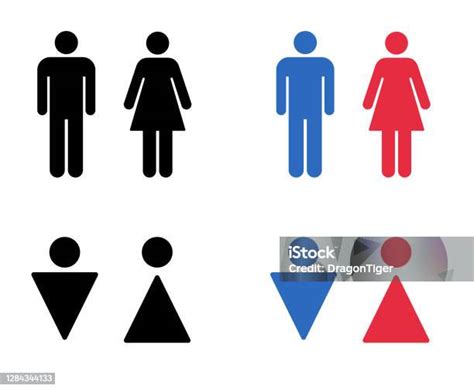 Toilette Symbol Zeichen Von Männern Und Frauen Toilette Stock Vektor ...