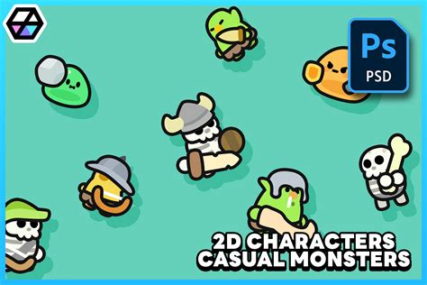 2d Characters Casual Monsters 2d Characters Unity Asset Store