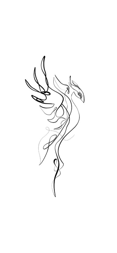 Phoenix Line Art Iphone Wallpaper Iphone 13 Pro Max Minimalist Wallpaper Digital Download