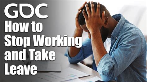 You Have To Stop Working Even When You Cant Stop Working Youtube