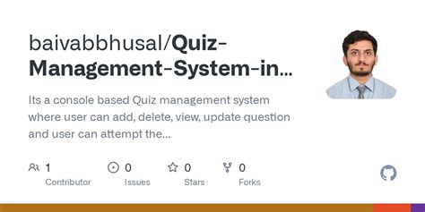 Github Baivabbhusalquiz Management System In Java Its A Console