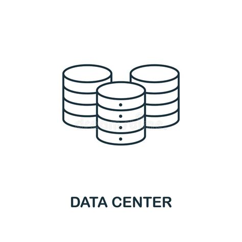 Data Center Outline Icon Thin Line Style From Big Data Icons
