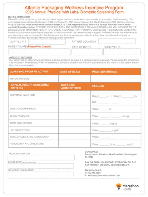 Fillable Online 2023 Physician Biometric Screening Form Fax Email Print Pdffiller