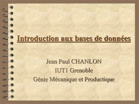 PPT Introduction aux bases de données PowerPoint Presentation free