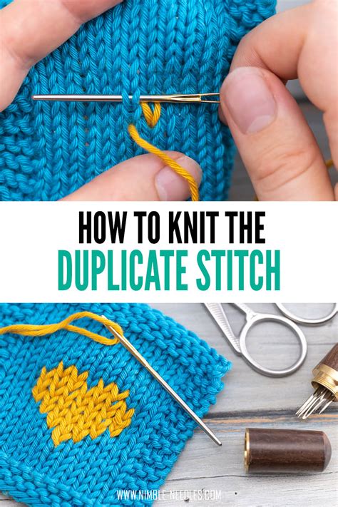 How To Do The Duplicate Stitch In Knitting Version For Garter Stitch