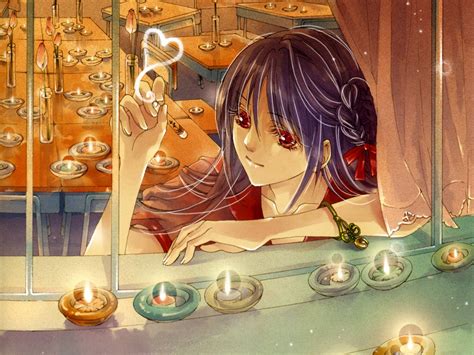 Purple Hair Red Eyes Anime Wallpapers