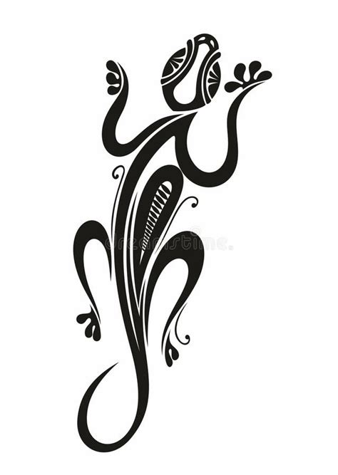 Vector Illustration Of Scaly Lizard Lizard Logototem Design Tattoo