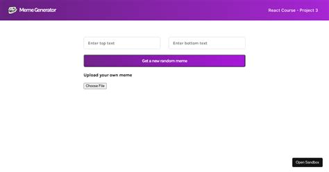Meme Generator Codesandbox