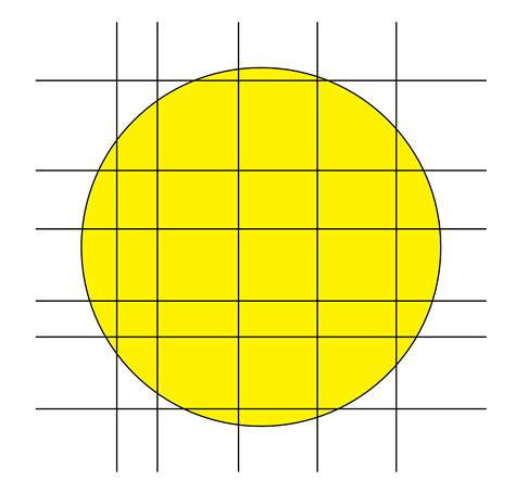 Geometry Dissecting A Circle With An Irregular Rectangular Grid Mathematics Stack Exchange