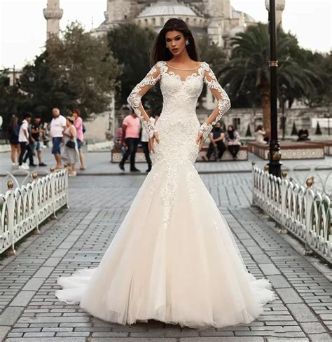 Vestidos De Novia Con Encaje Y Mangas