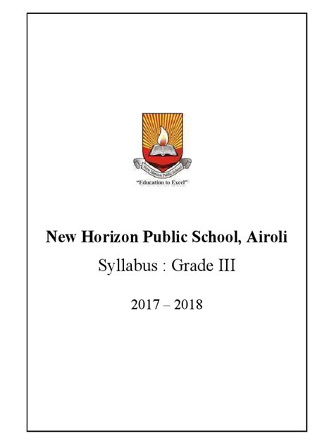 Grade Iii Syllabus Pdf Pronoun Noun