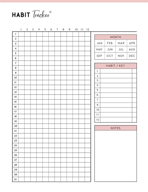 365 Day Habit Tracker Printable Printable And Enjoyable Learning
