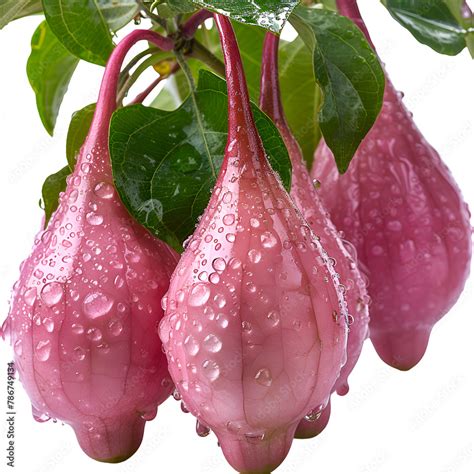 An Hd Image Of Fresh Wax Apples Jambu Their Bell Shape And Pale Red