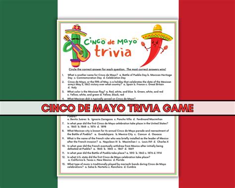 Cinco De Mayo Trivia Cinco De Mayo Facts Quiz Mexican History Quiz