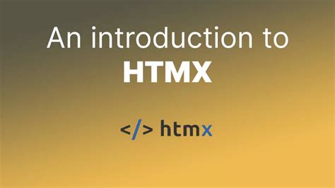 An Introduction To HTMX Accreditly