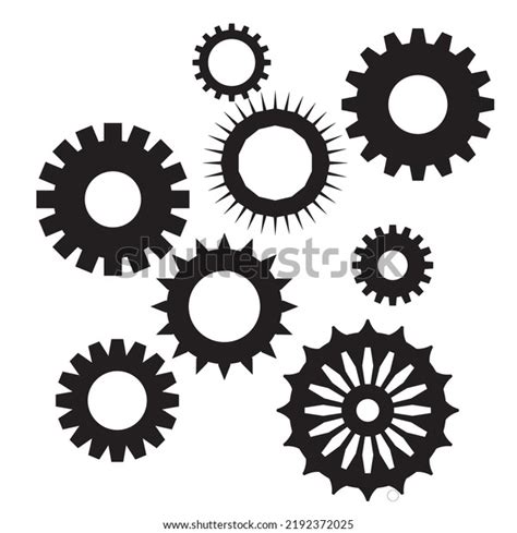 Various Shapes Sizes Gears Vector Design Stock Vector Royalty Free 2192372025 Shutterstock