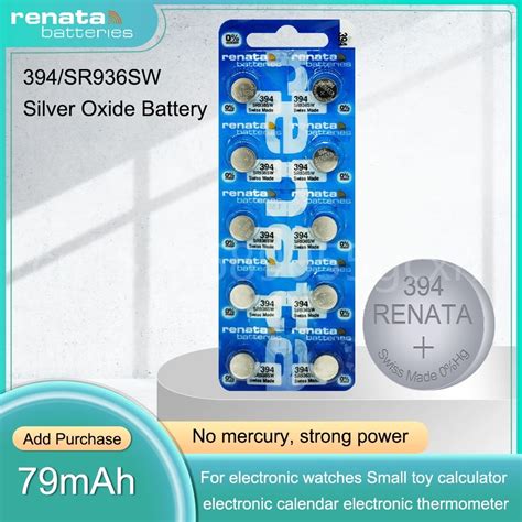 100-Original-Renata-394-SR936SW-AG9-LR936-936-1-55V-Silver-Oxide ...