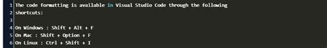 Visual Studio Code Align Code Shortcut