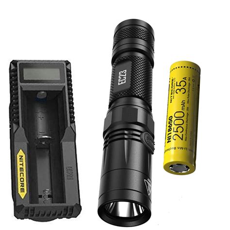 NITECORE EC LED Flashlight CREE XHP HD E LED Max LM Beam Distance Meter Modes