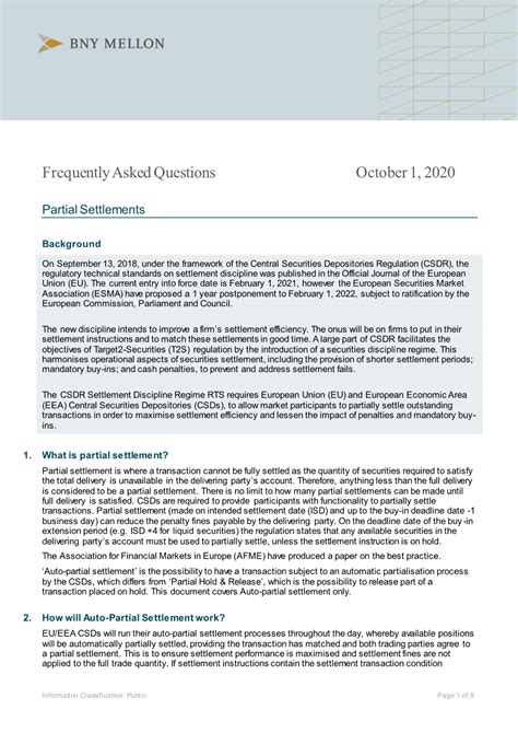 partial settlements frequently asked questions docslib